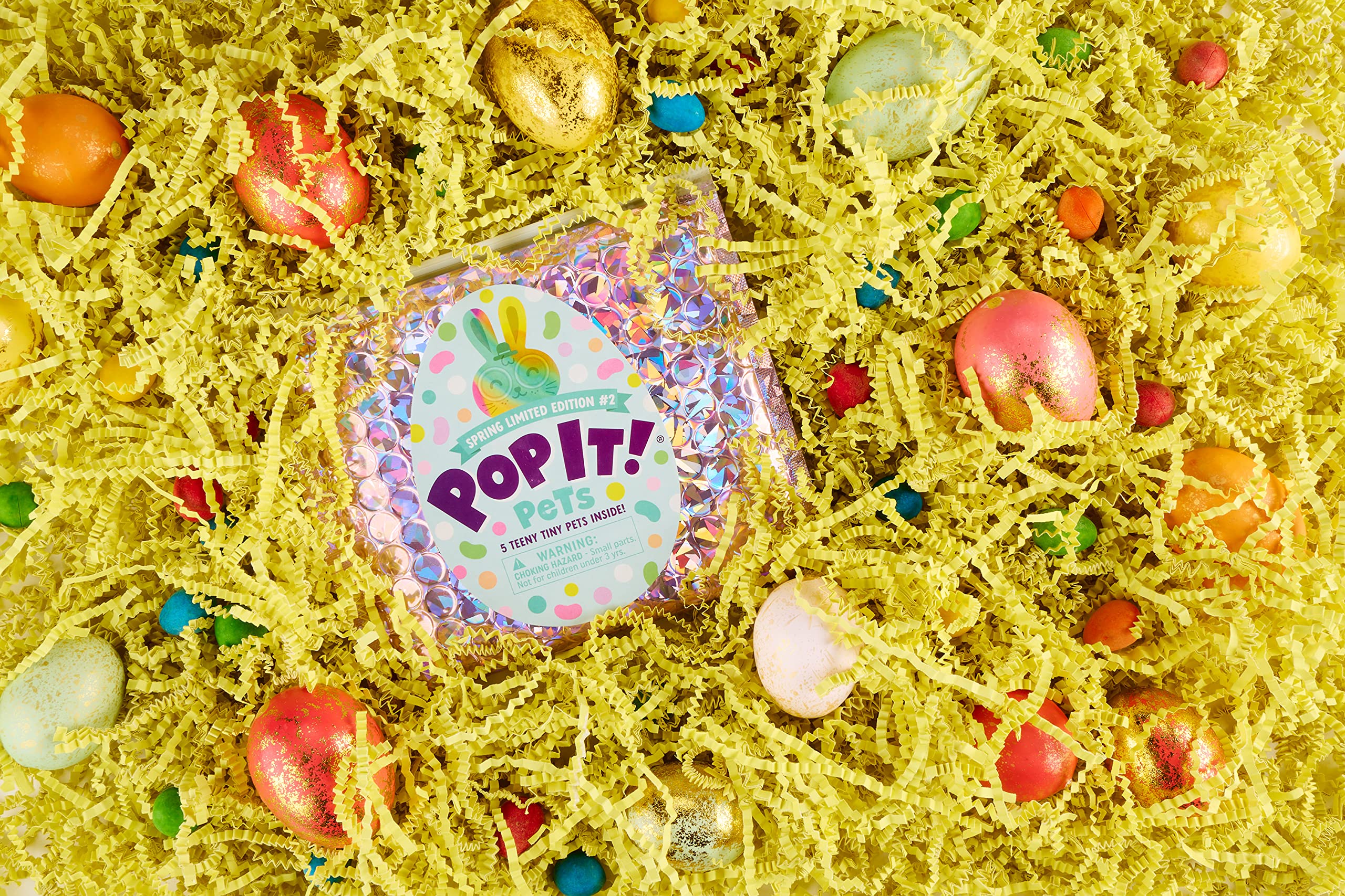 Pop It! Official Pets Spring Limited Edition #2 - Pink | Easter Mystery Detective Bag | 5 New Pets in Each Bag | Mini Collectables | Solve The Case File Mystery