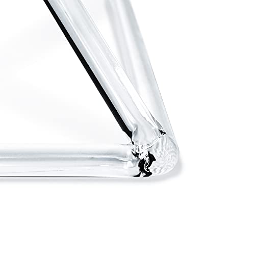 Joysense Clear Quartz Crystal Singing Pyramid 9 inch With Crystal Singing Bowl Striker and Carrying Case