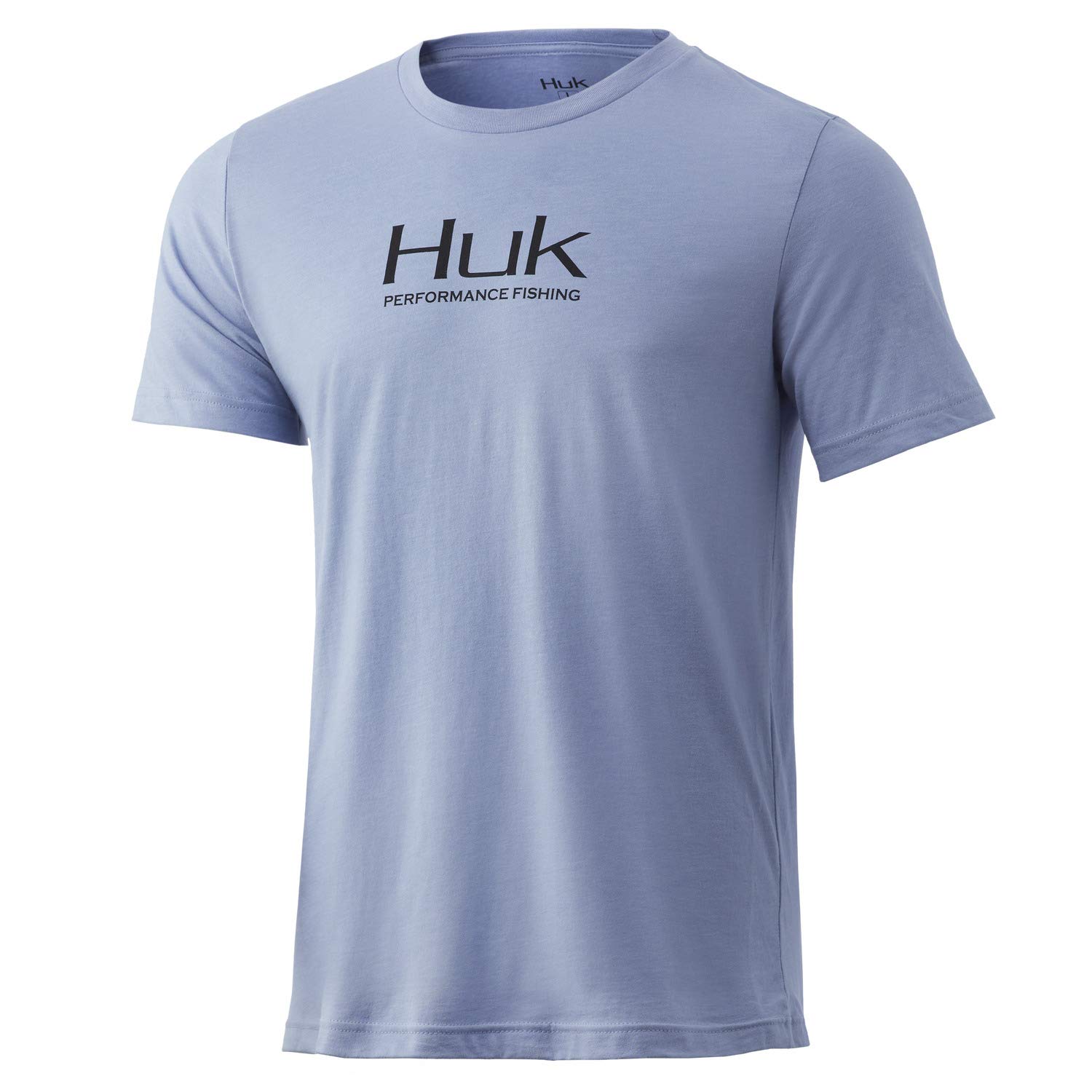 Huk Men's Performance Fishing Logo Tee-Short Sleeve | Quick-Dry, Sharkskin Heather, Small
