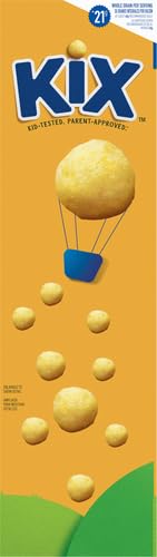 Kix Whole Grain Breakfast Cereal, Crispy Corn Cereal Puffs, Family Size, 18 oz
