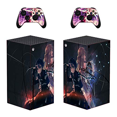 KAJAL MANI X-box-One-Series X Skin Set Sword Art HD Printing Faceplate Protective for Console, Controller Skin Decal