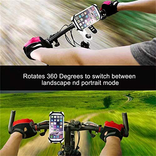 iFlexplus Bike Phone Holder for iPhone 12 Pro/12 mini/12/11 Pro Max/XR/8, Samsung S20/S10, Adjustable Universal Silicone Phone Mount for Bicycle/Stroller/Handlebar Accessories (1 Pack)