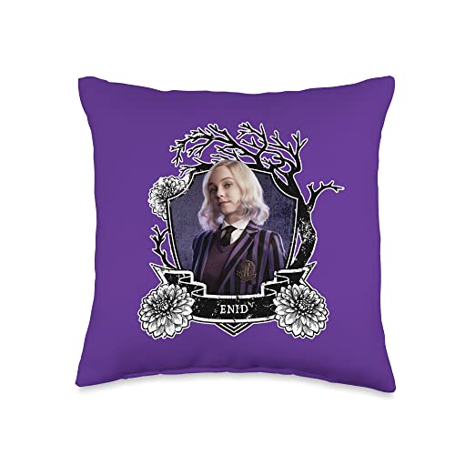 Wednesday Nevermore Frame Enid Throw Pillow, 16x16, Multicolor