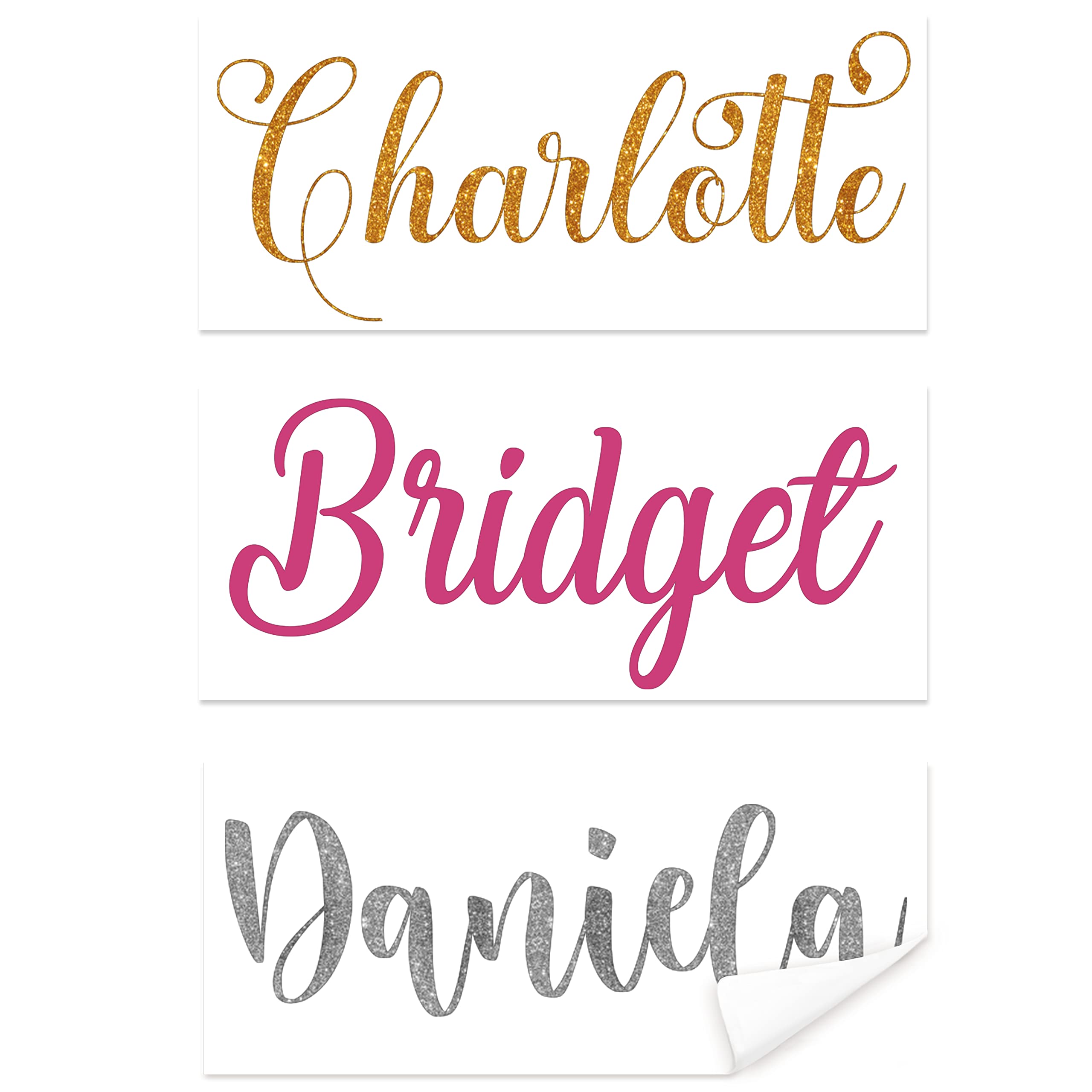 Personalized Wall Decal Sticker w/Name for Nursery - 3 Size Option 6 Font 20 Vinyl Color - Customized Sticker for Kids Wall Decor Gifts, Customi Vinyl Decals for Baby Toddler Kids Room Window Decor C1