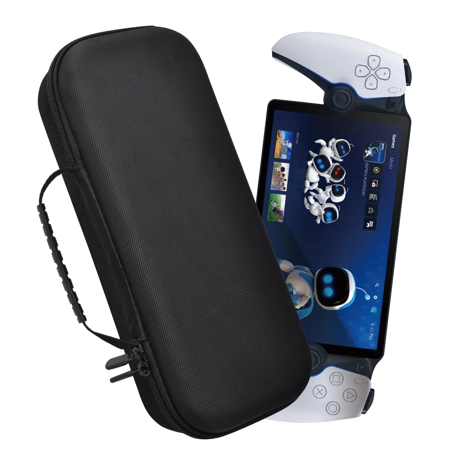Hounyoln Case for PlayStation Portal Remote Player, Carry Bag Fits PlayStation Portal Remote PS5 -Built-in Stand Design / Shockproof Anti-Scratch (Black)