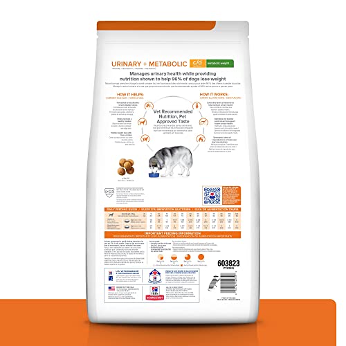 Hill's Prescription Diet c/d Multicare + Metabolic Chicken Flavor Dry Dog Food, Veterinary Diet, 24.5 lb. Bag