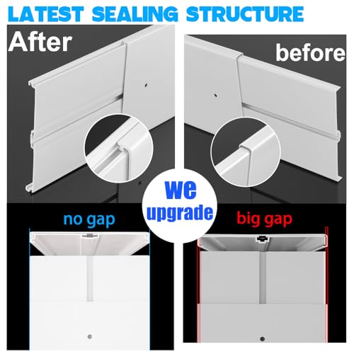 Portable Air Conditioner Window Kit, Upgrade Portable AC Window kit, Window Vent Kit with 2pack 3m Seal, Sliding AC Vent Kit for Exhaust Hose (5.1"/13cm)