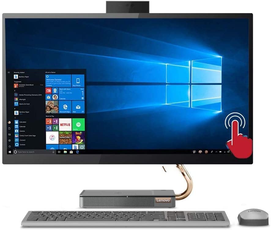 Lenovo IdeaCentre 5i AIO Desktop, 27-inch QHD Touchscreen, Intel Core i7-10700 CPU with Turbo Boost up to 4.50GHz, 64GB RAM, 512GB SSD, Windows 11 Pro