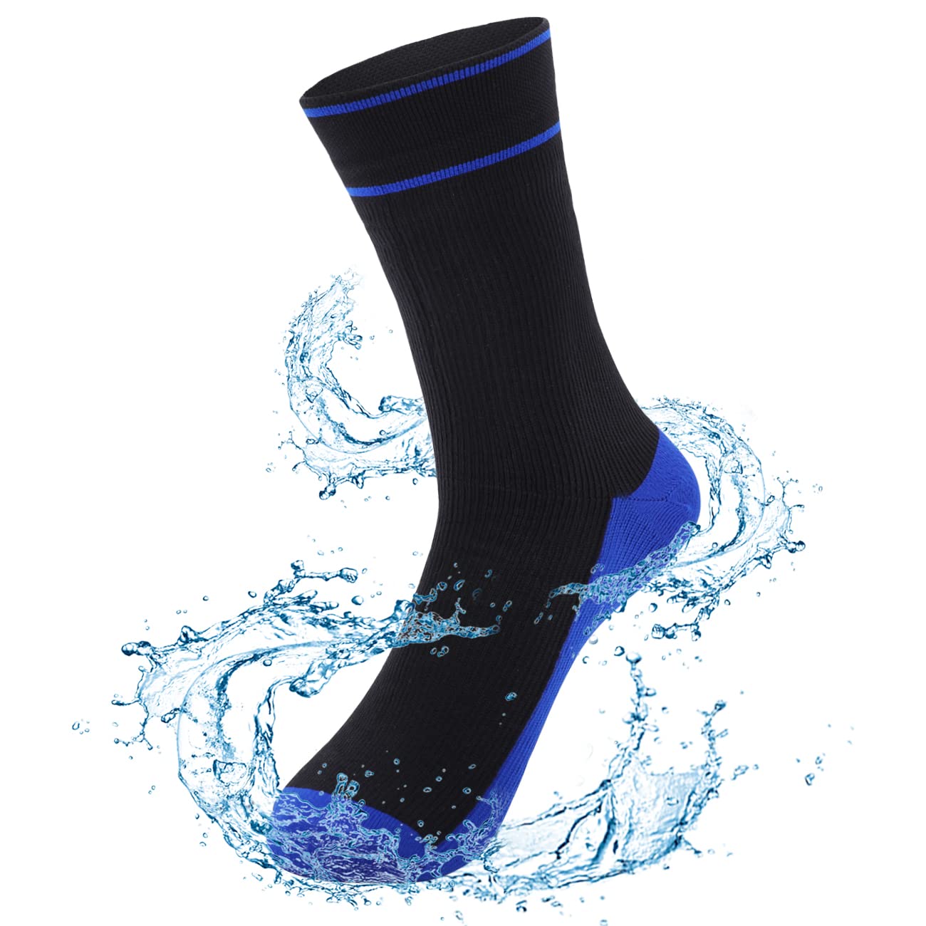 LEAKDRY 100% Waterproof Socks, [SGS Certified] Unisex Breathable Lightweight Socks Novelty Sport Skiing Trekking Socks -Medium