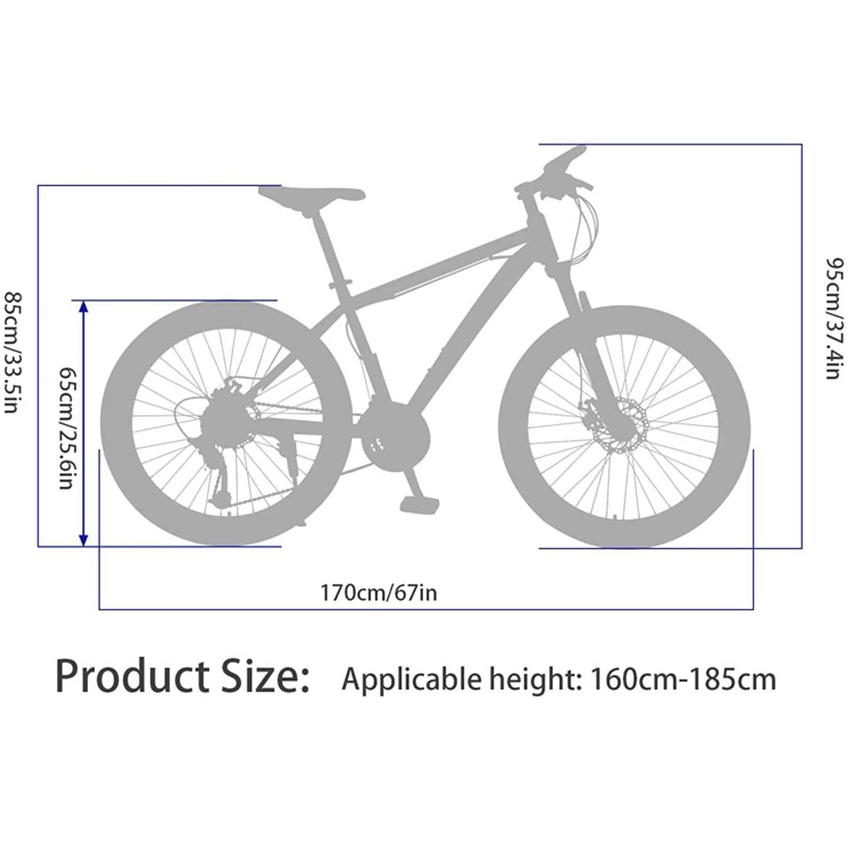 MALIBU BUM Adult Mountain Bikes, 26 Inch Wheels, 21 Speed, Double Layer Rims, 2 Frames to Choose (Iron White-Blue)