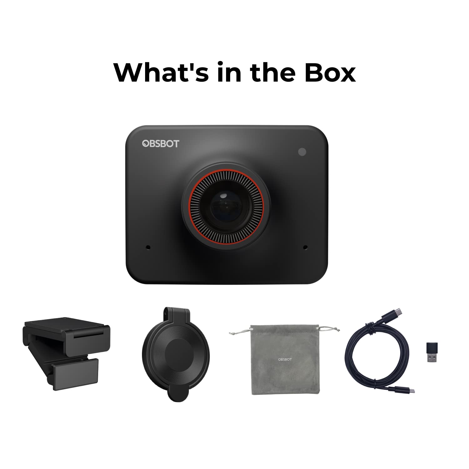OBSBOT Meet AI-Powered 4K Webcam, AI Framing & Autofocus, Webcam with Microphone, Background Bokeh, 60 FPS, HDR Low-Light Correction, Beauty Mode, Webcam for PC, Streaming, Conference, Gaming, etc.