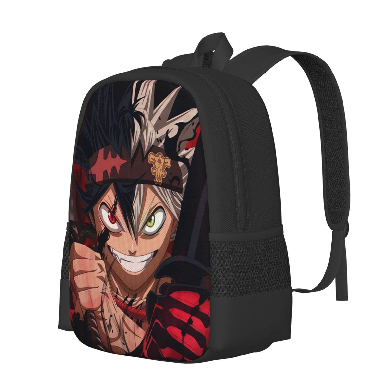 KEWRJFWA Anime Black Clover Backpack Canvas Backpack for Man Women Daily Quick drying Simple Cartoon Bags Office Travel Backpack