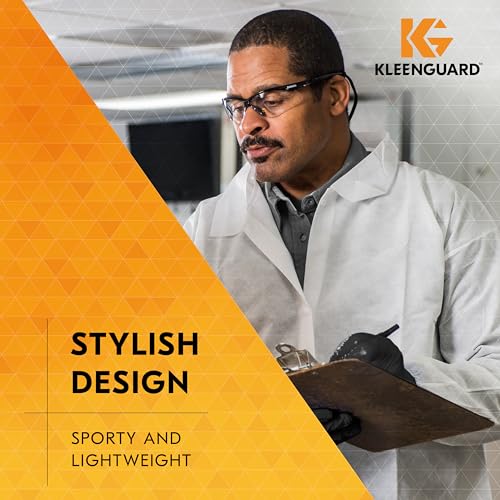 KleenGuard™ V30 Nemesis™ Safety Glasses (25676), Clear Lenses, Black Frame, Unisex for Men and Women (Qty 12)