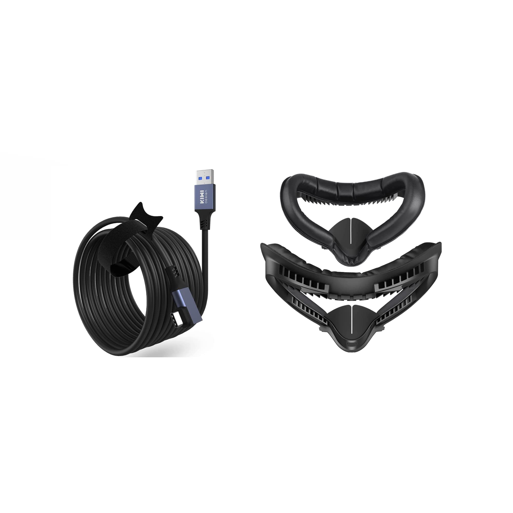 KIWI design Facial Interface and Link Cable for Quest 2 VR Accessories