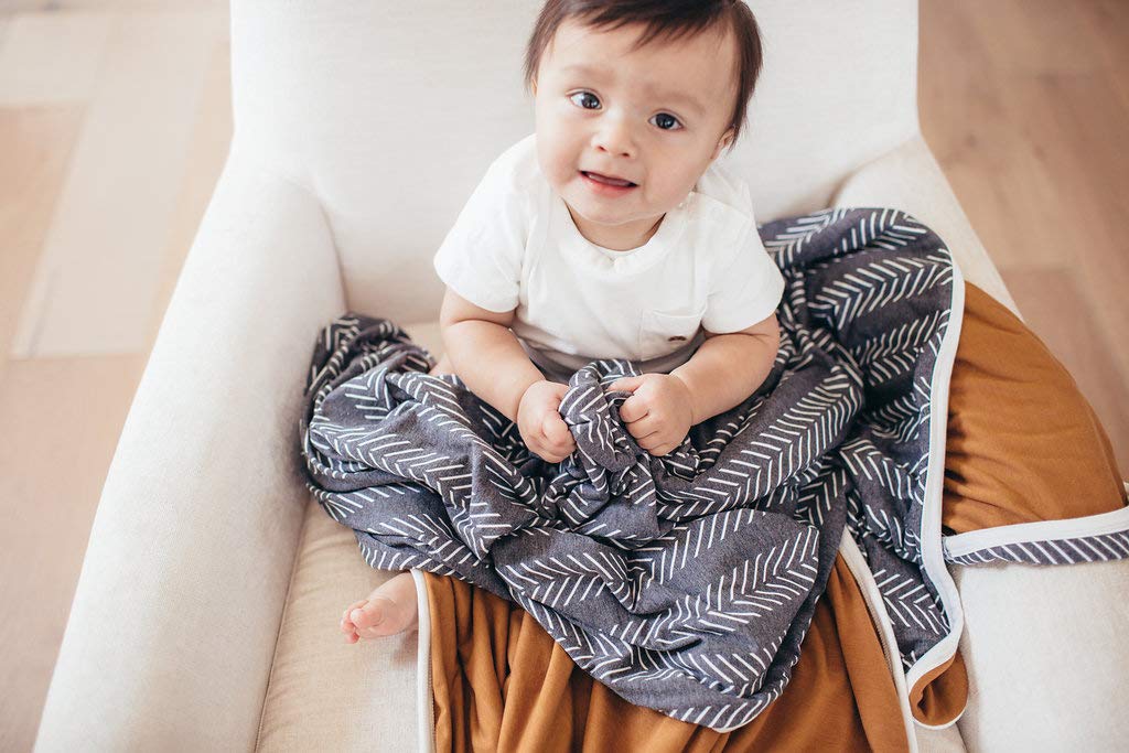 Large Premium Knit Baby 3 Layer Stretchy Quilt Blanket Canyon by Copper Pearl