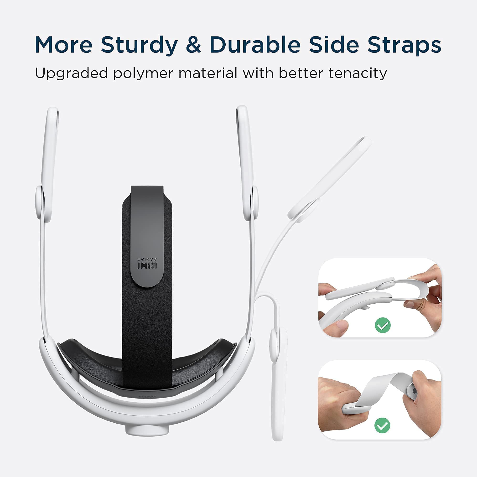 KIWI design Upgraded Elite Strap for Quest 2and Battery Strap for Quest 2