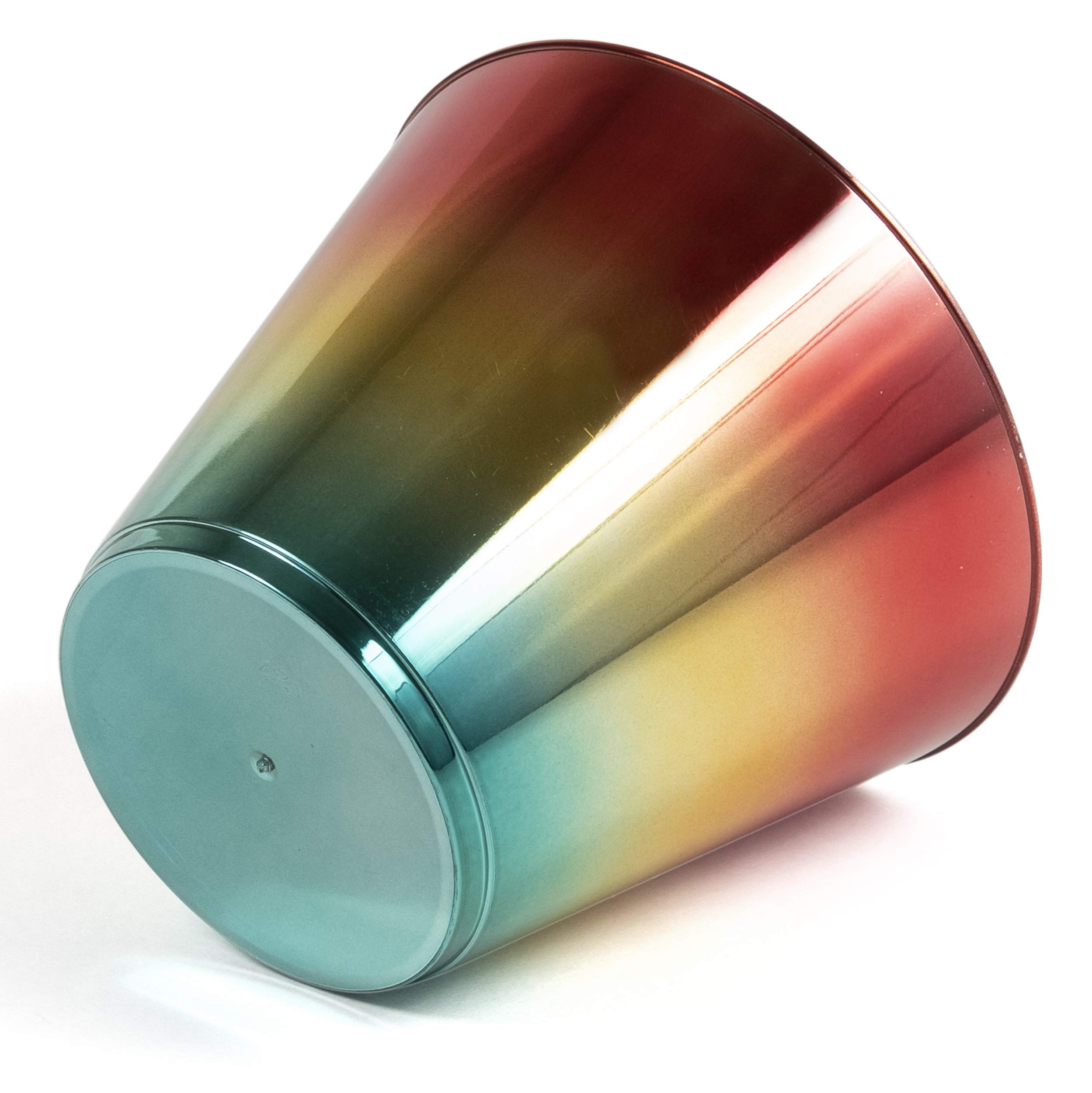 KAO Mart Rainbow Plastic Cups, 10oz, Great for Weddings, Bridal Showers, and Baby Showers Pack of 50