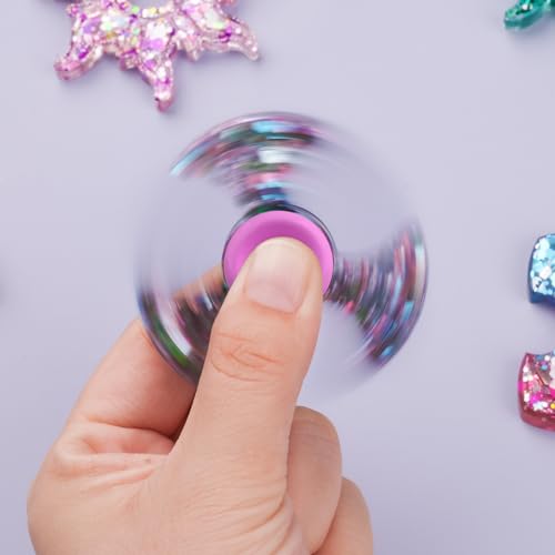 NiArt Fidget Spinner Toy DIY Bearing Set 20-Pack MR137 0.5" Single-Sealed Chrome Steel Bearing Replacement High Speed Epoxy Resin Casting Craft (4 Colors)