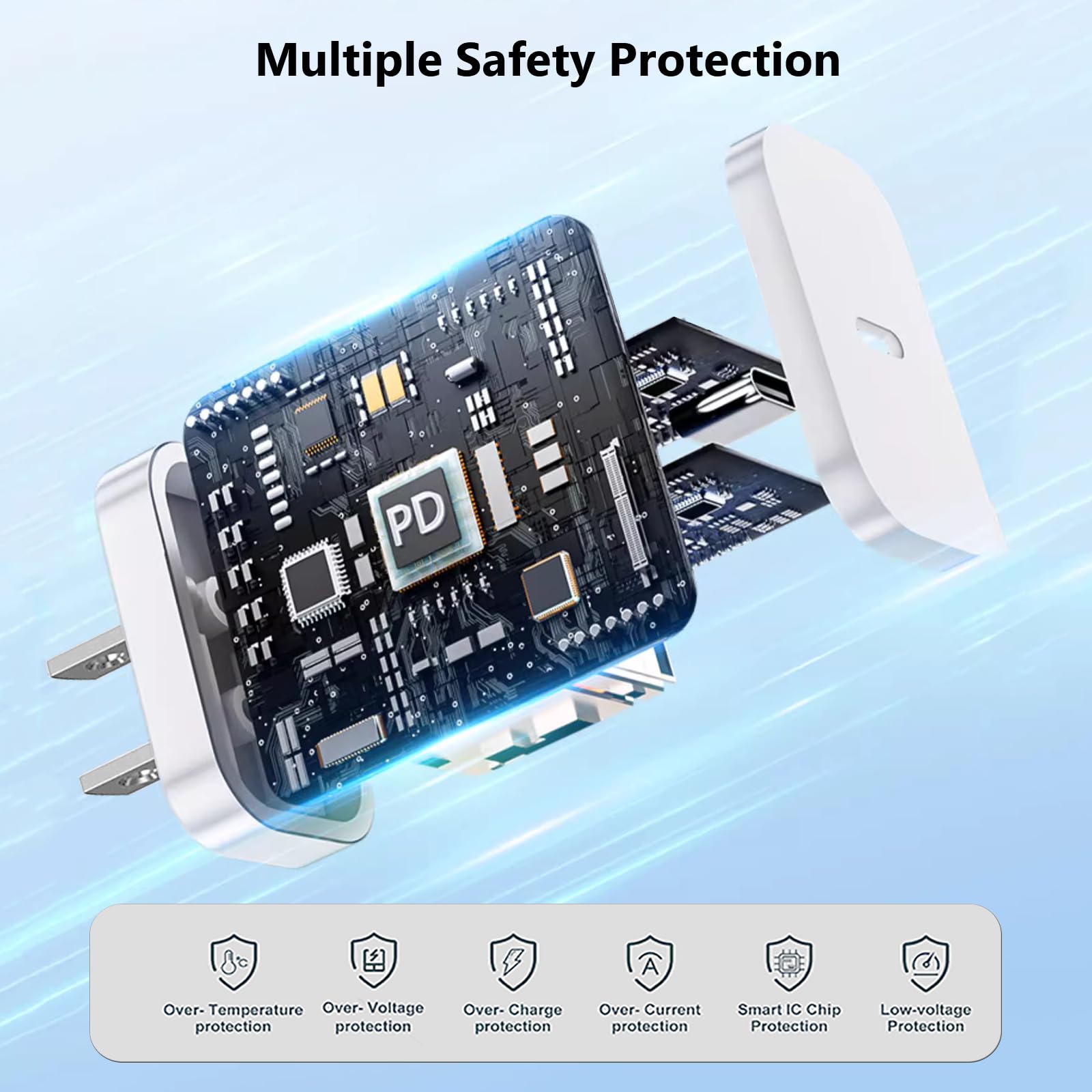 iPhone 15 14 13 USB C Fast Charge Block,USB C Wall Charger 20W PD Fast Charging Block Type C Brick Power Adapter Plug Box for iPhone 15 Pro Max/ 15 Pro /15 Plus/15 14 13 12 11 X/iPad