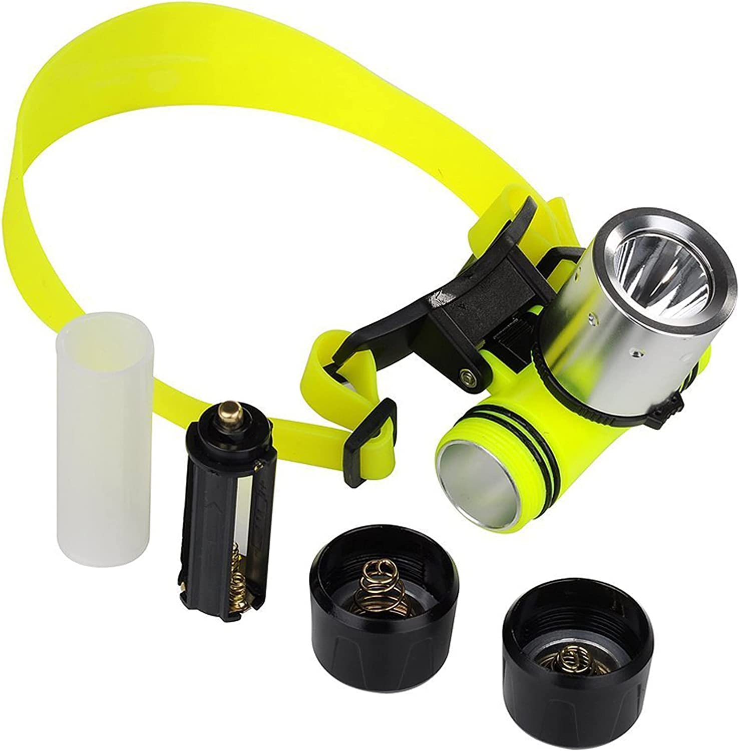 LUXNOVAQ Underwater Flashlight for Diving Super Bright 1800 Lumens LED Diving Headlamp, IPX8 Waterproof Scuba Dive Light 3 Modes Snorkeling Diving Flashlight Dive Torch for Underwater Sports