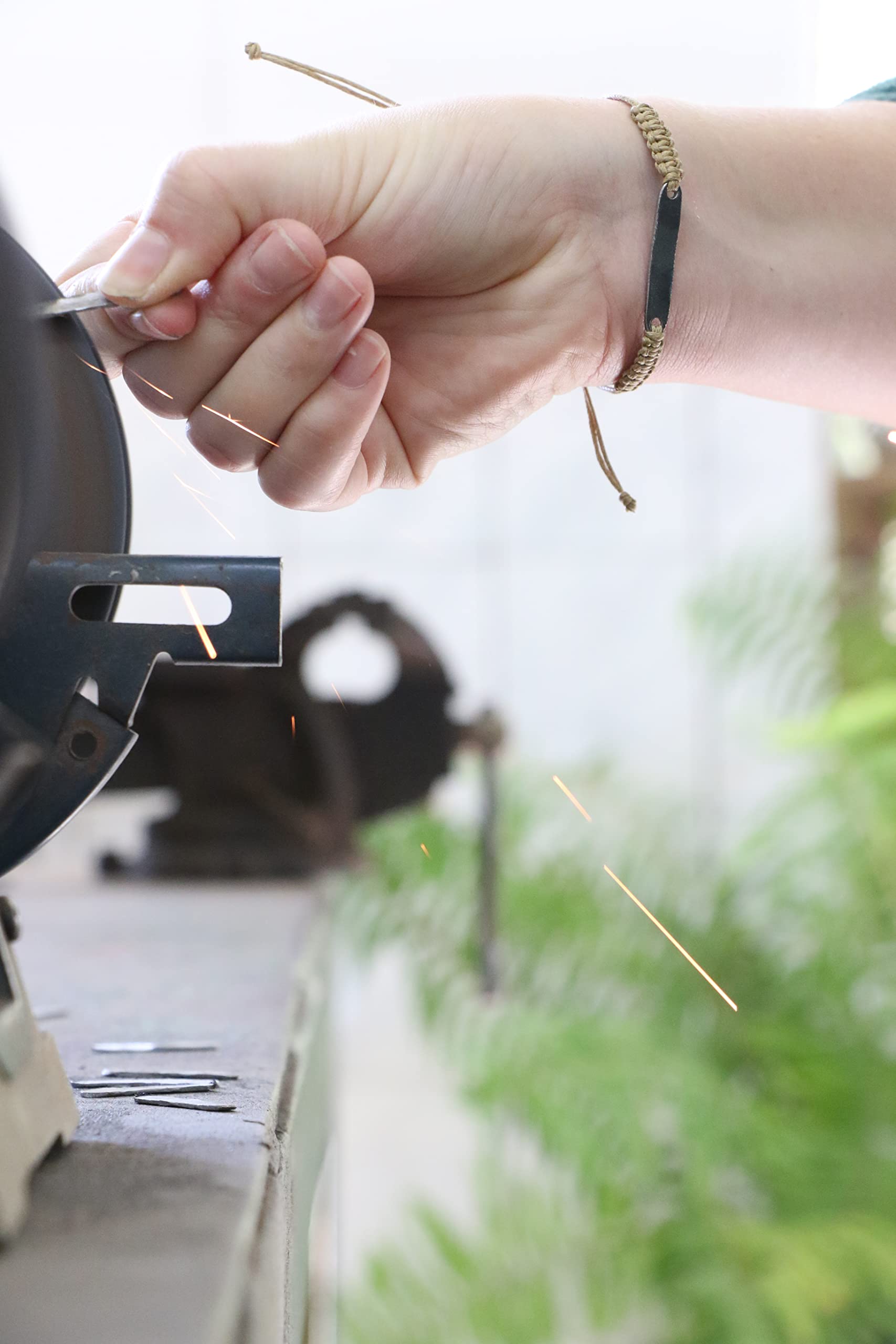JIM GREEN Freedom Bracelet-Collected Snares are Reworked into a Handmade Symbol of Hope Forming our Handcrafted Bangle Cuff with Authentic Craftsmanship in every Wristband (Black, Adjustable)