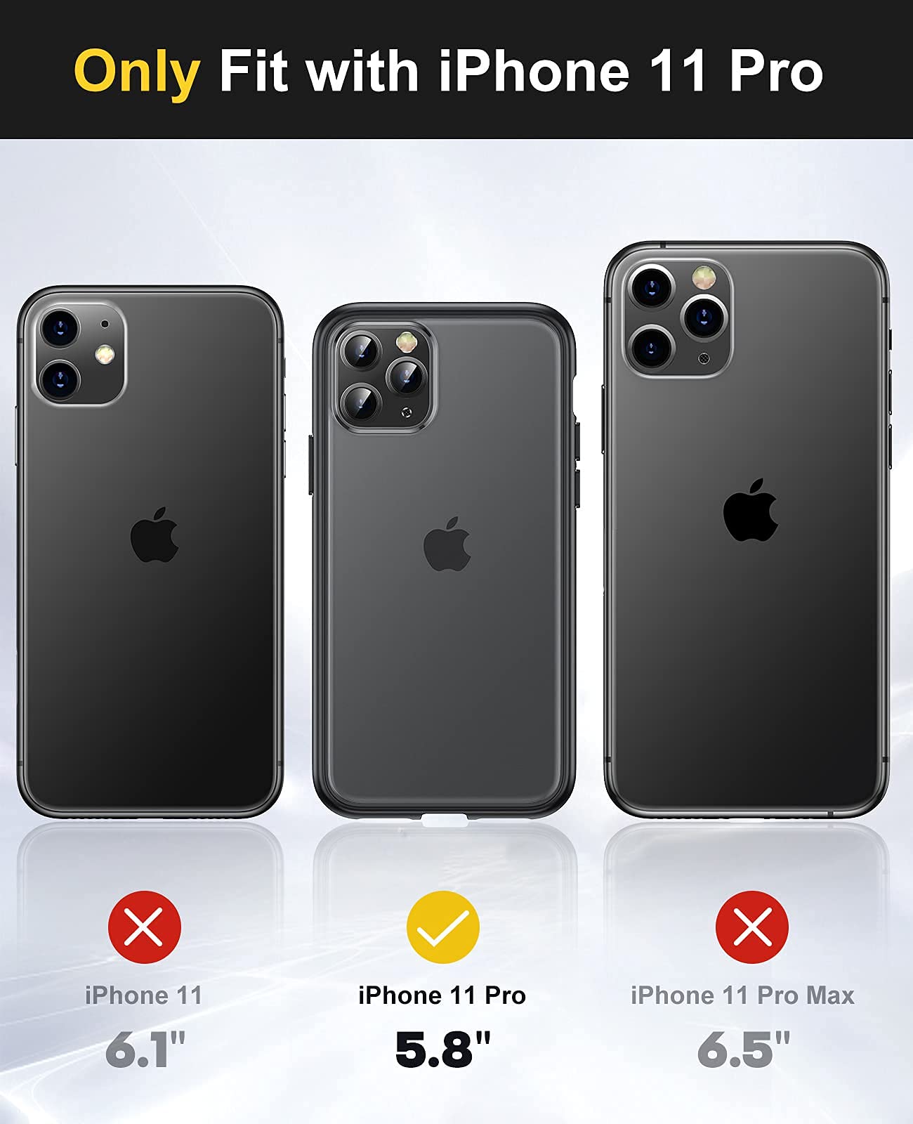 Humixx iPhone 14 Pro Case Matte Black