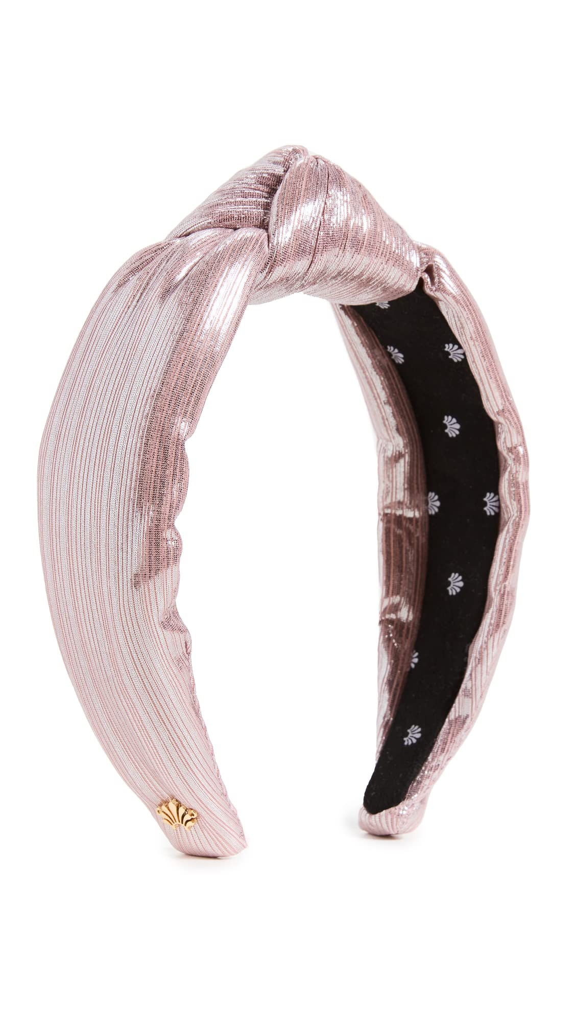 Lele Sadoughi Women's Metallic Knotted Headband, Rosado, One Size