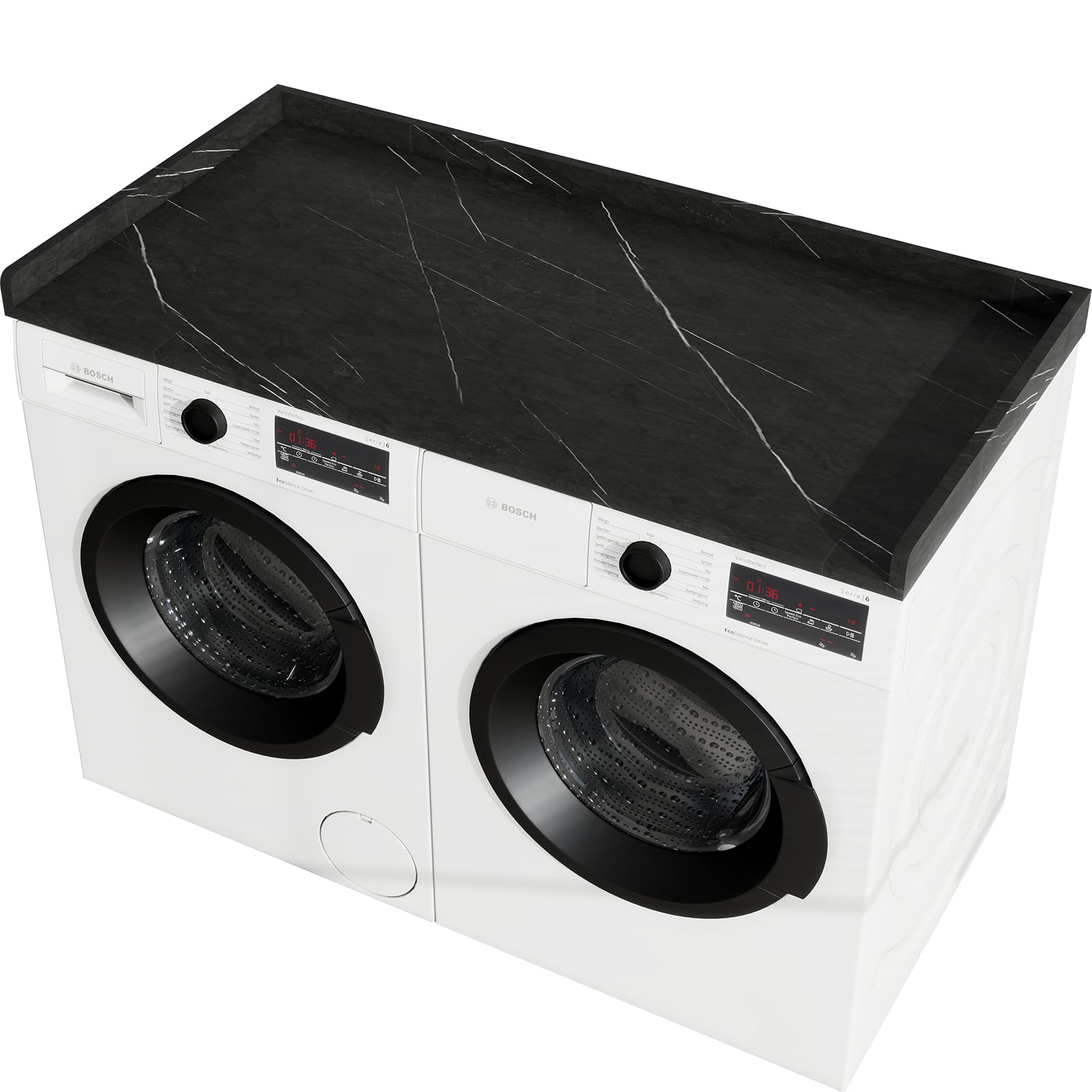 vomavex Washer Dryer Countertop, 54" Width * 27.4” Depth Washer and Dryer Covers for The Top for Laundry Room Organization, Washer and Dryer Countertop Shelves, Greige