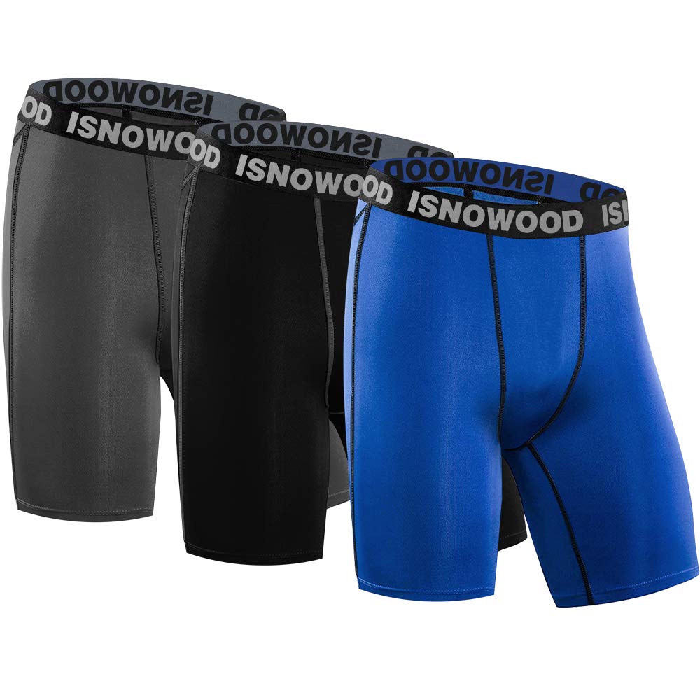 isnowood Compression Shorts for Men Spandex Sports Athletic Trunks Underwear