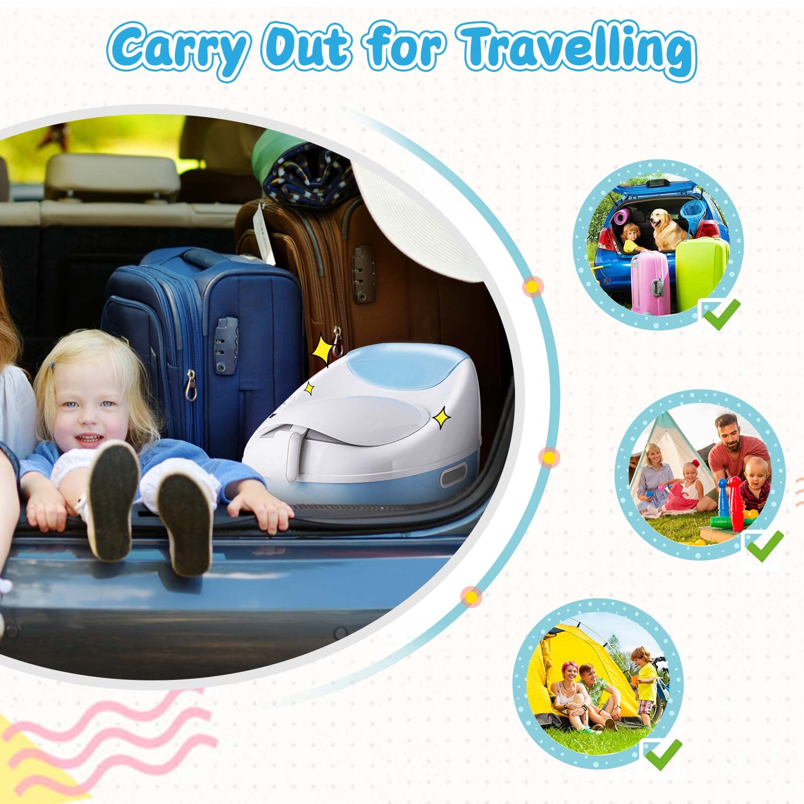 Portable Potty Training Toilet with Bidet, 2 Modes Automatic Butt Cleansing, Rechargeable Battery, Smart Sensor, Kids Voice Prompt, Removable Potty Bucket, Ideal Toddler Potty with Music and LED Light
