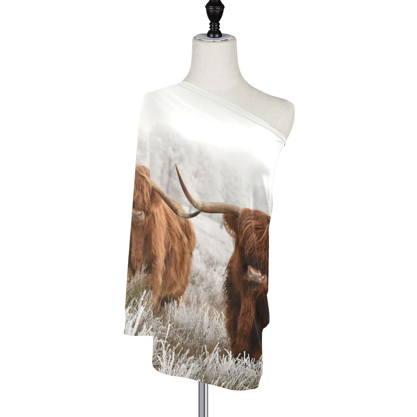 Nursing Cover Breastfeeding Scarf Scottish Highland Cow- Baby Car Seat Covers, Infant Stroller Cover, Carseat Canopy(227vb4a)
