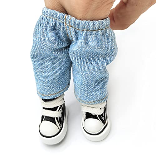 MIKEMENG Finger Scooter with Mini Scooters Tools and Shoes Finger Board Accessories - Pack 1 Black Finger Toy for Old Kid (Jeans Pant)