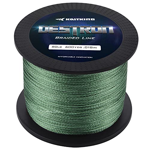 KastKing Destron Braided Fishing Line,Moss Green,10lbs,300 yds