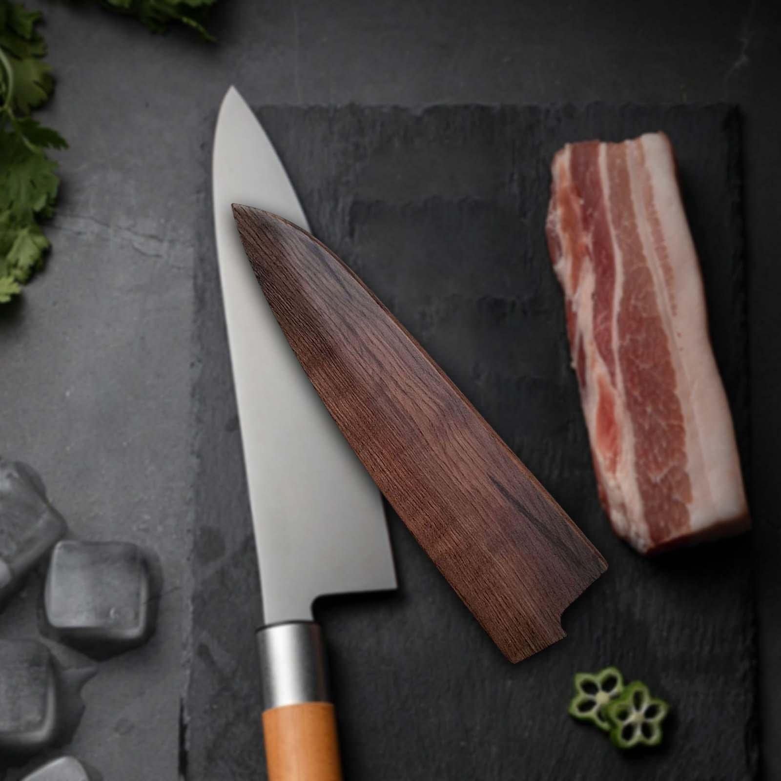 Knife Scabbard Knife Wooden Cover Cutter Cover Pocket Holder Convenient Sheath Classical Wear Resistant Bag for Kitchen Hunting, 210mm