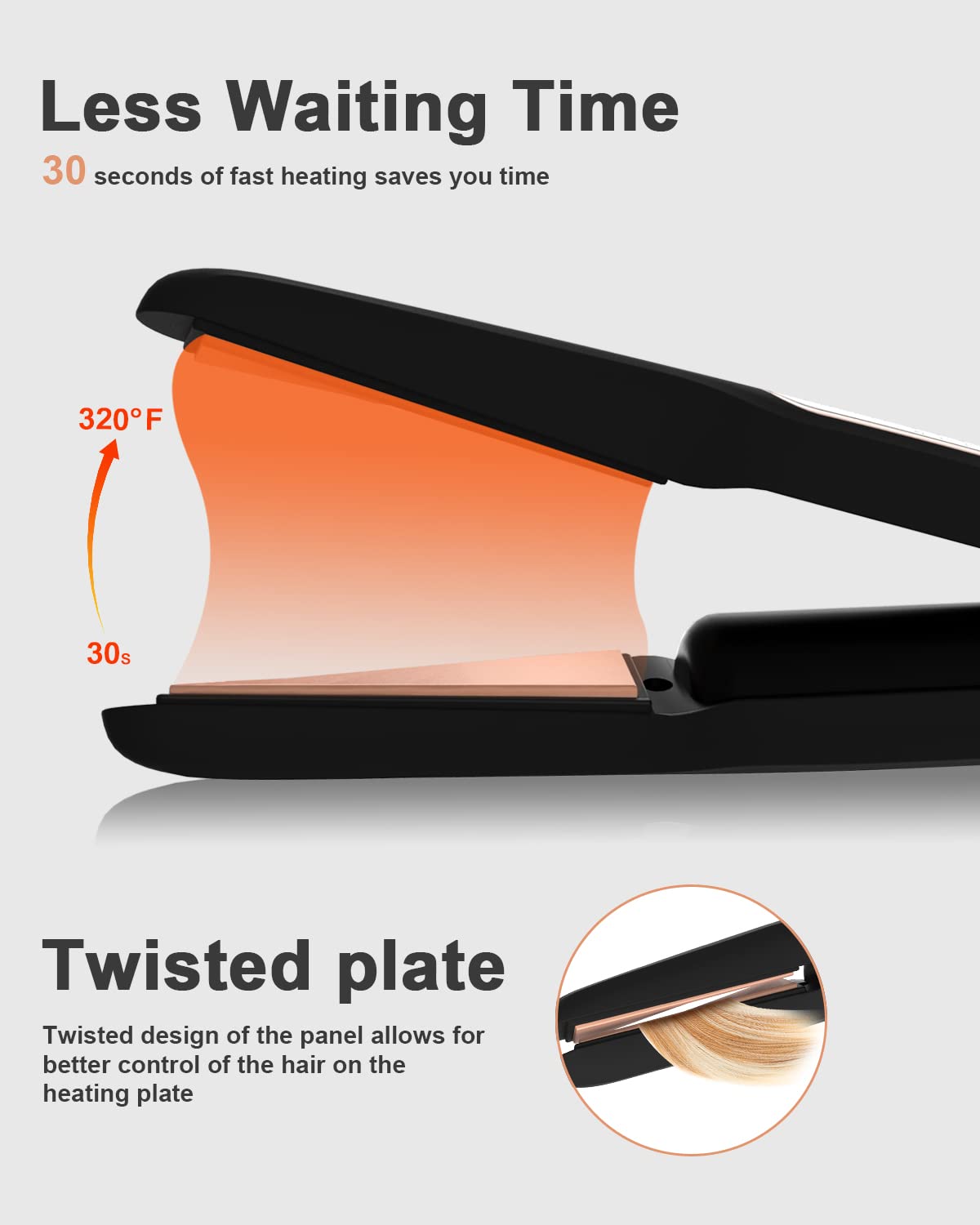 MEXITOP Cordless Small Flat Iron for Short Hair, 0.55 Inch Rechargeable Pencil Flat Iron Fast Heat Up,Multi-Styler Beard and Hair Straightening Iron with Twist Ceramic Plates,3 Temperature Adjustments
