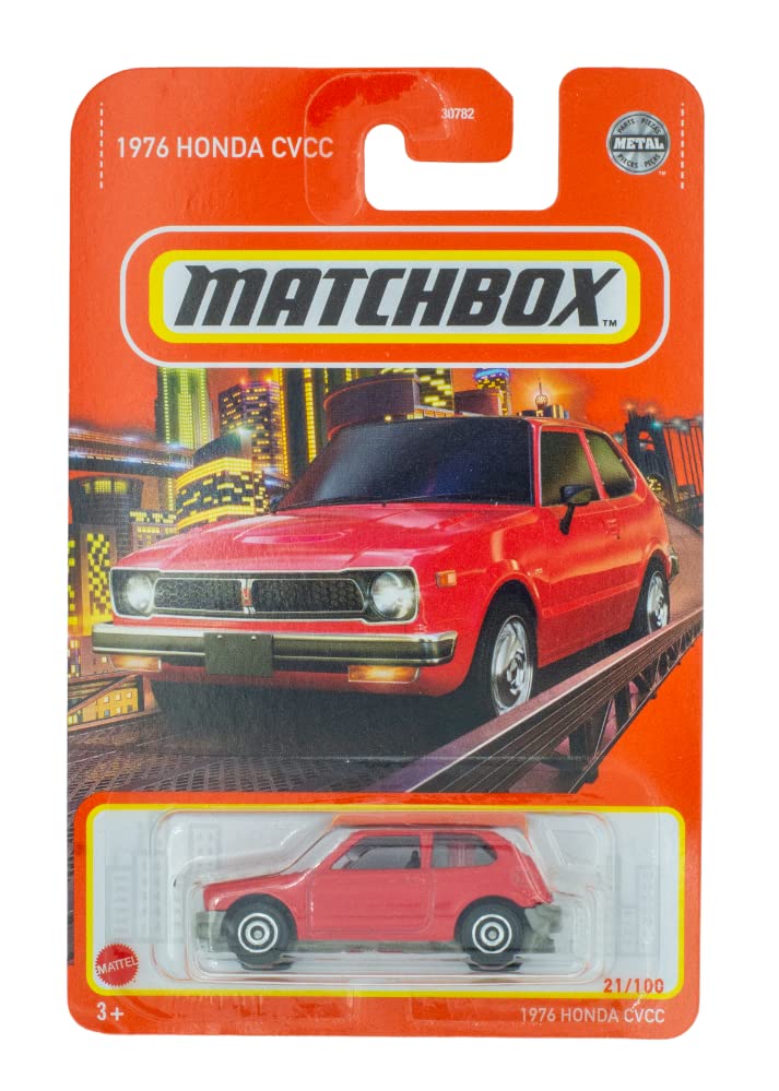 Matchbox 2022 Basic Set - Red 1976 CVCC 21-100 Bundled with a Byron's Attic Car Protector