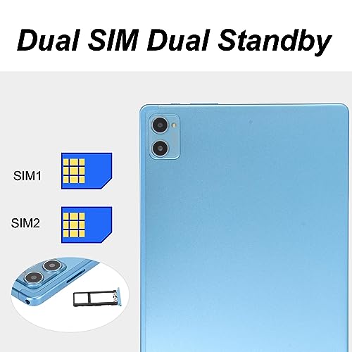 Jectse 10.1 Inch Tablet, 12GB RAM 256GB ROM 10 Core Tablet with Dual Camera, 5G WiFi Android Tablet Gaming Tablet for Kids Adults, 8800mAh Battery (Blue)