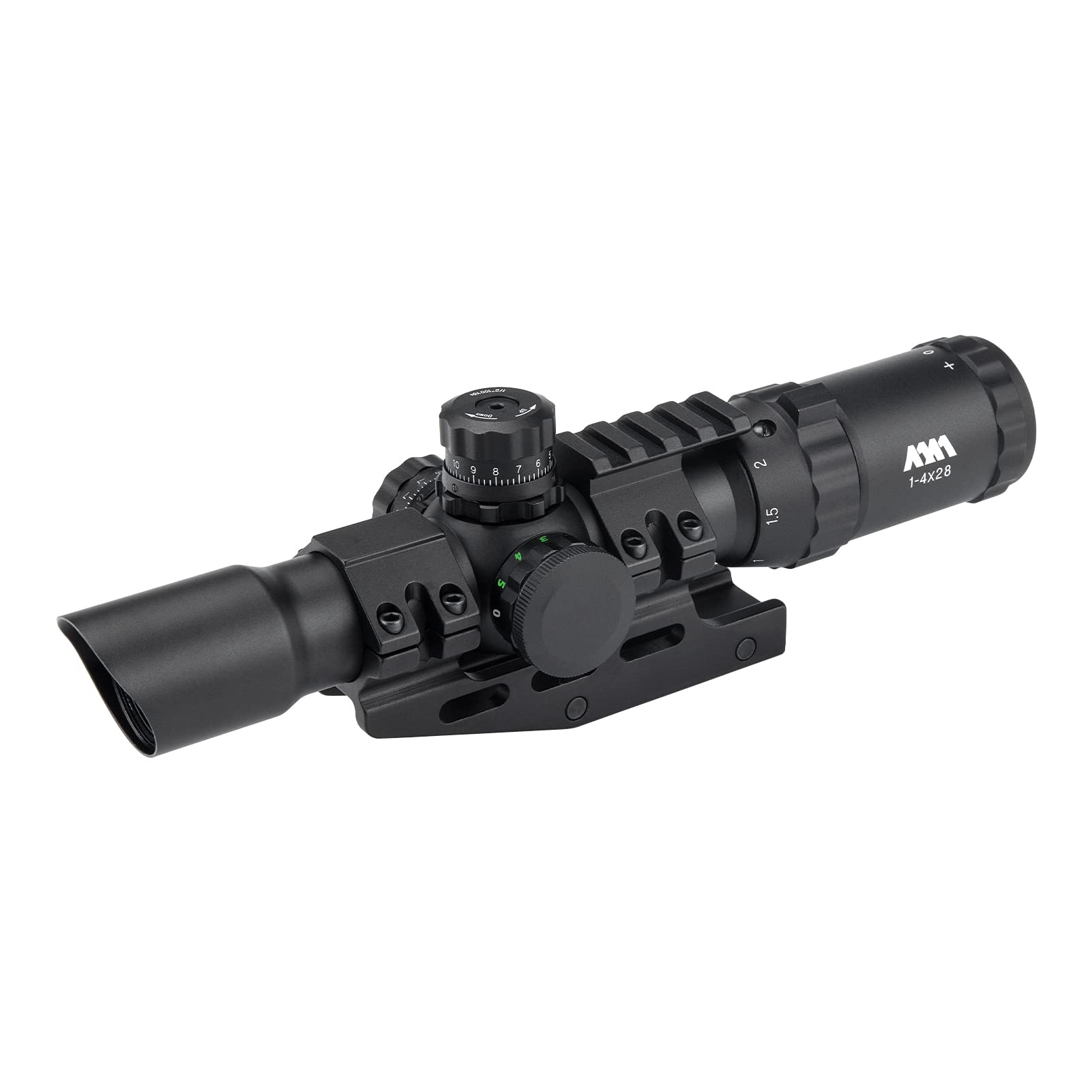 MIL&MOA MMS147 1-4x28 Rifle Scope - Second Focal Plane(SFP), RS80 Illuminated Reticle
