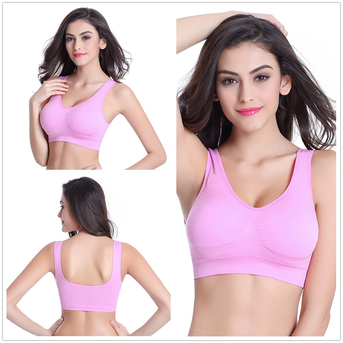 Manxing Bras for Women, Sports Bras Comfortable Yoga Bra with Removable Pads