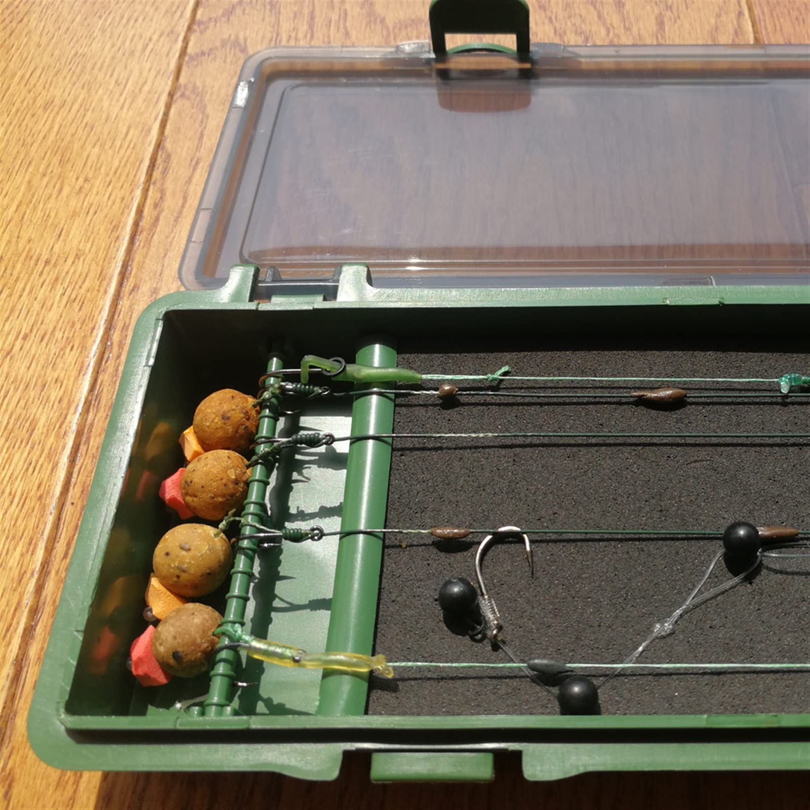 MEFESE 34.5cm Carp Fishing Rig Tackle Box PE Fishing Rig Storage Boxes Case Fishing Line Hook Equipment Container Accessories