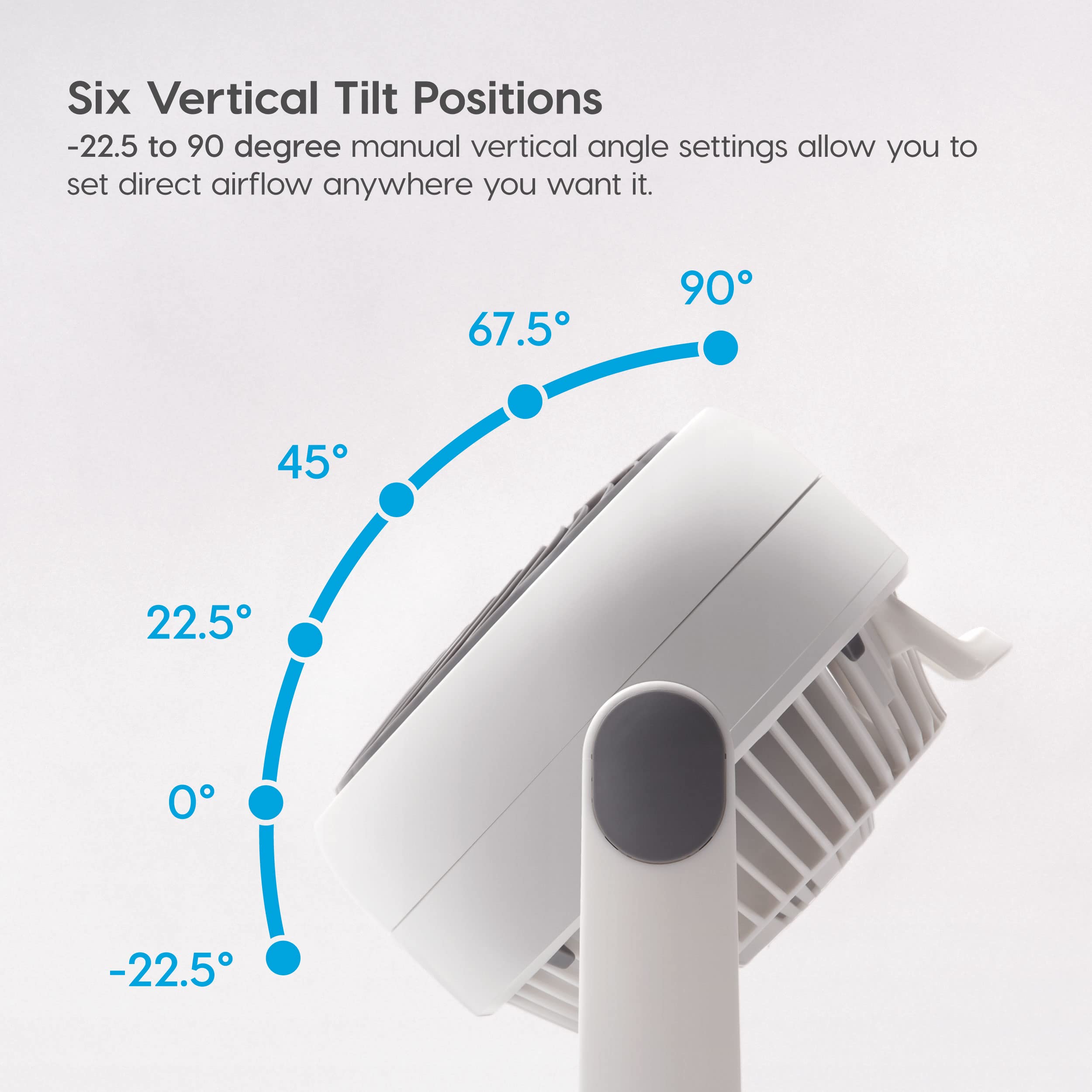 IRIS USA WOOZOO Oscillating Fan, Vortex Fan, Air Circulator, Desk Fan, Portable Fan, 3 Speed Settings, 6 Tilting Head Settings, 52ft Max Air Distance, Medium, Black