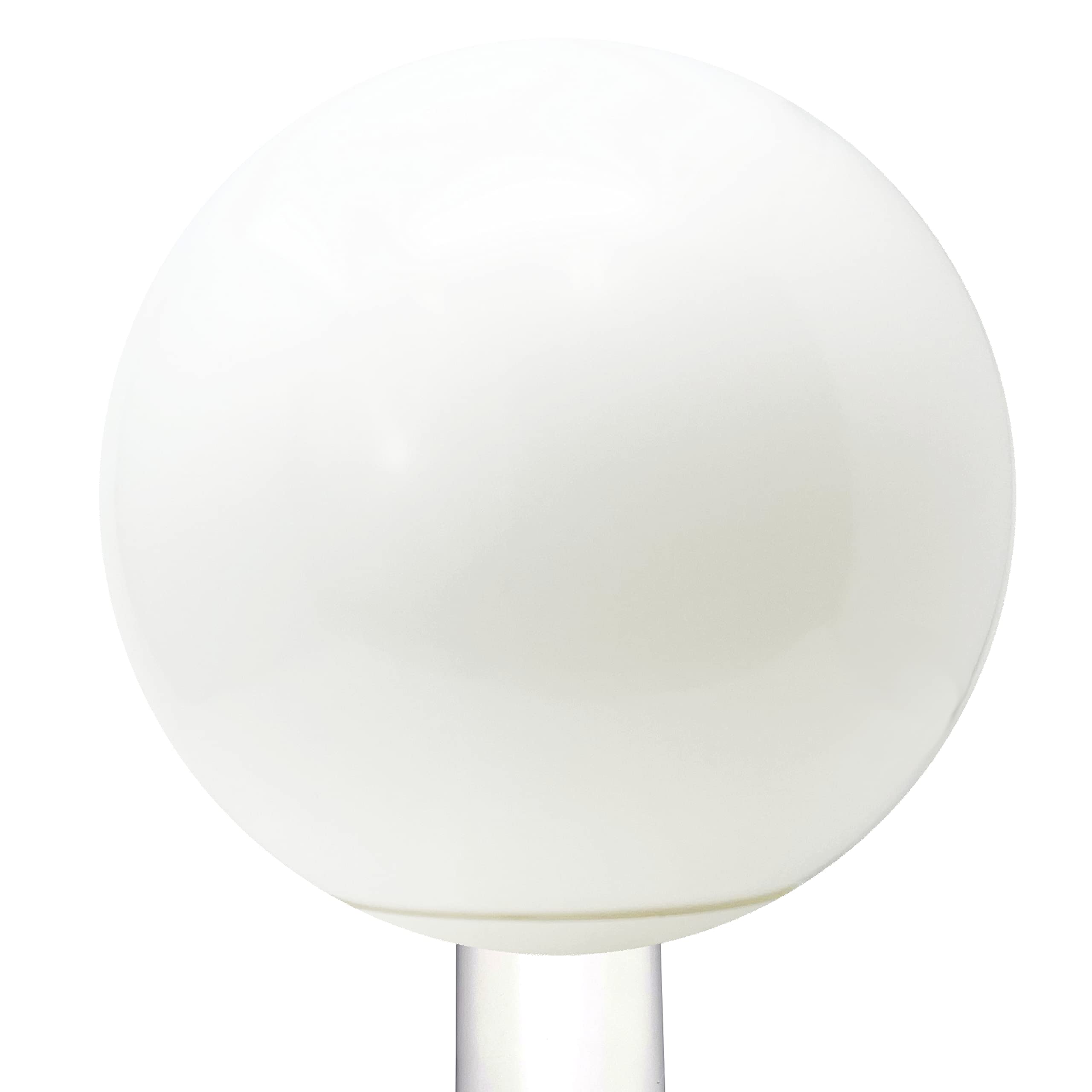 KastLite Lamp Post Globe Combo Lighting Fixture | 14" White Acrylic Lens with White Fitter Wing Clips | Fits 3" Diameter Posts (Not Included) | Comes with with 5000K LED Bulb