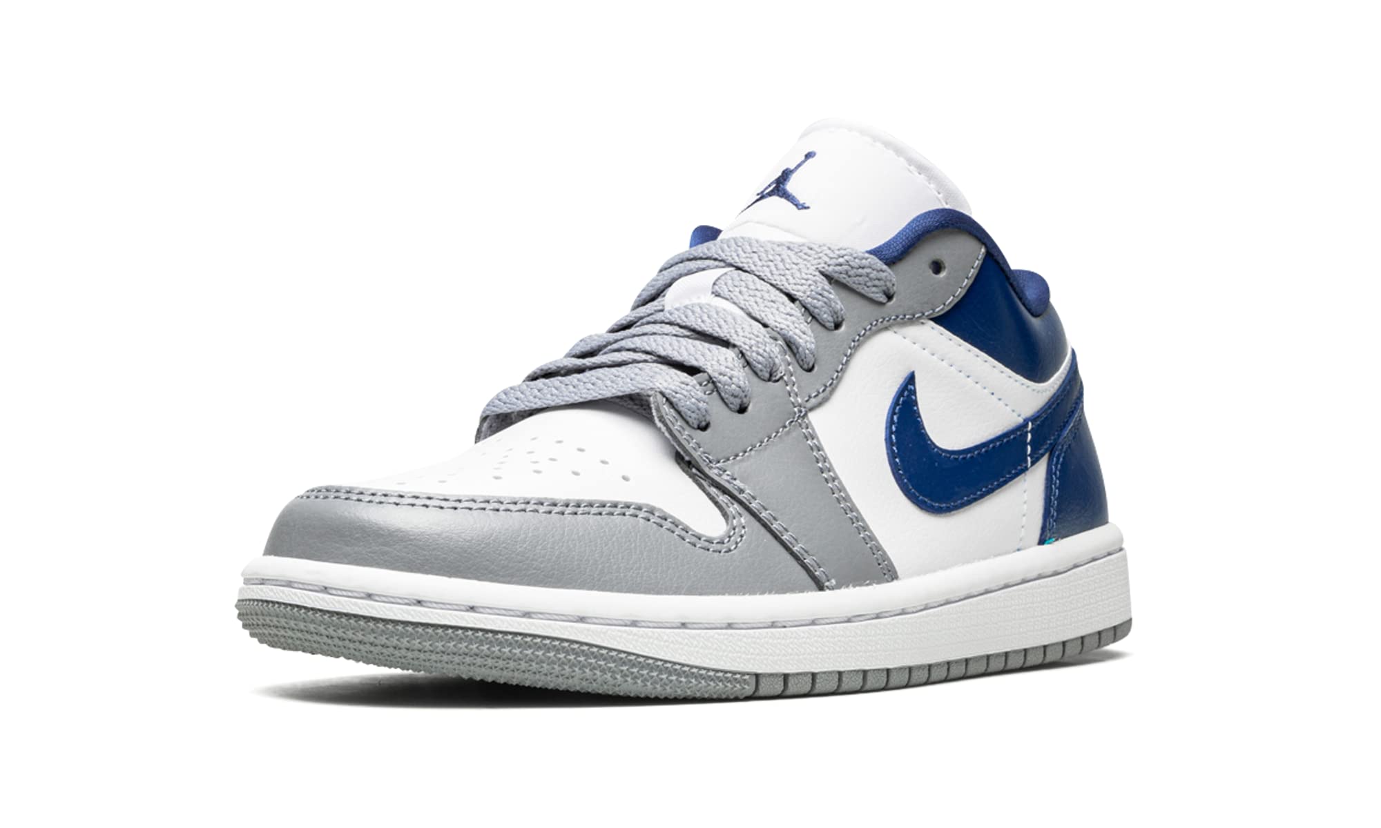 Jordan Nike Women's Air 1 Low UNC Basketball Shoe, Stealth/French Blue-white, 7
