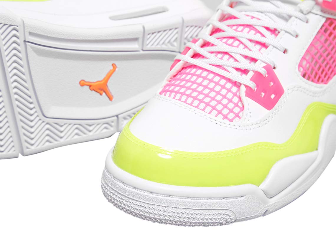 Jordan Big Kid's 4 Retro SE Lemon Venom White/White-Lemon Venom (CV7808 100) - 5