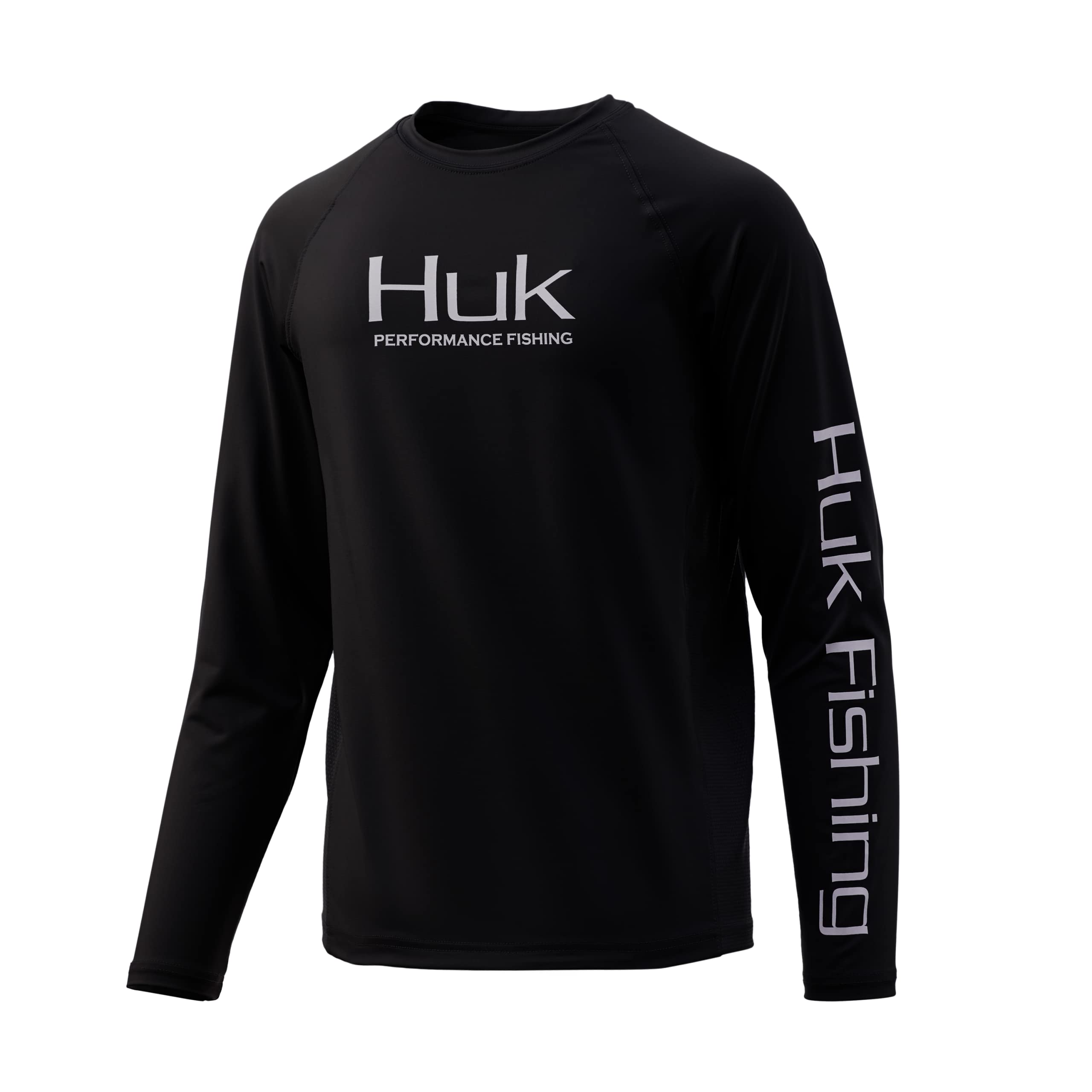 Huk Kids' Pursuit Long Sleeve Sun Protecting Fishing Shirt, Sharkskin, Medium