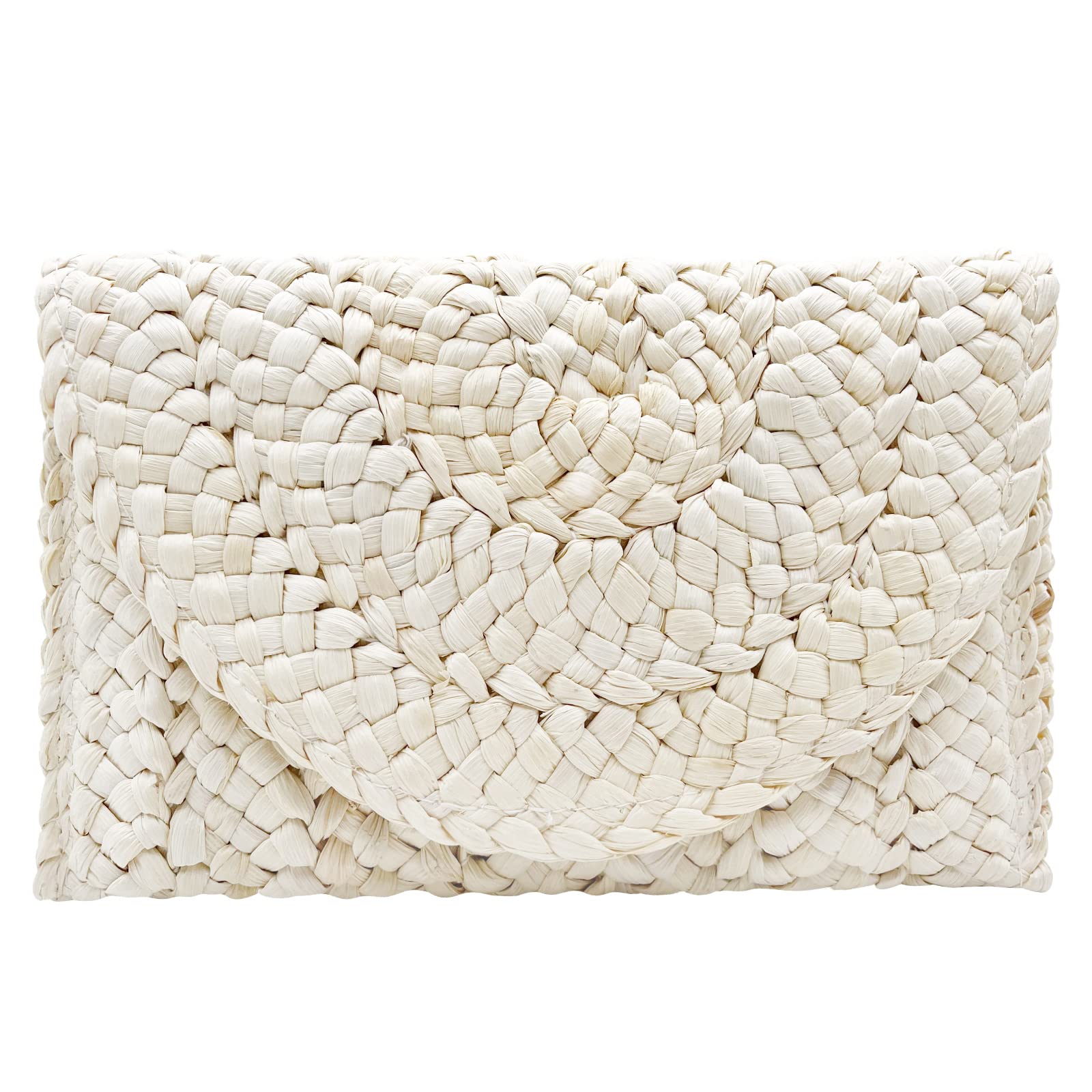 Lytosmoo Straw Clutch Purses for Women Woven Straw Beach Handbag Envelope Clutch Rattan Clutch for Summer
