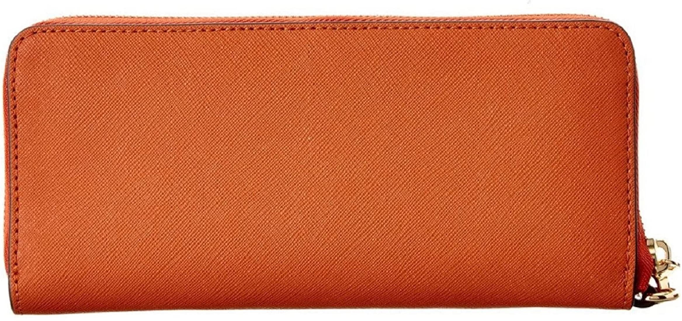 Michael Kors Jet Set Travel Continental Wallet (Burnt Orange)