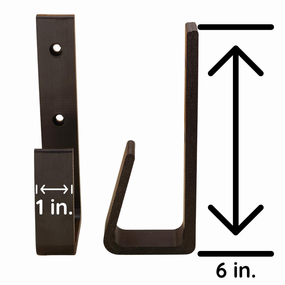 Wrestling Belt Wall Hanger 2 Pcs, Championship Belt Wall Hooks Perfect Gift for Wrestling Fans, Optimize Your Space & Display Your Championship Belt (Black)