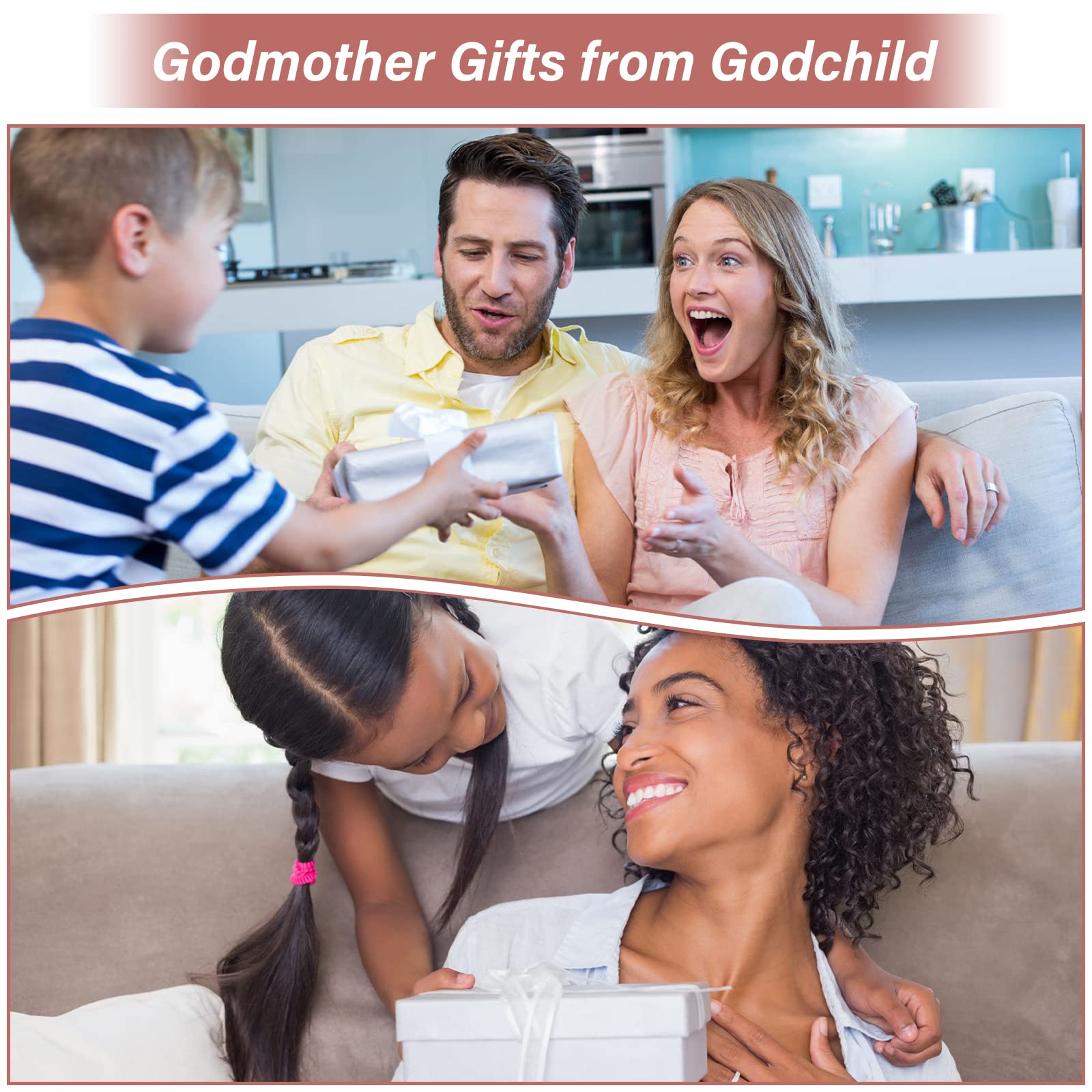 LiqCool Godmother Gift, Godmother Proposal Gift, Fairy Godmother 20 Oz Insulated Tumbler, Godmother Gifts from Godchild, God Mother Gifts for Women, Gifts for Godmother Birthday Christmas (Rose Gold)