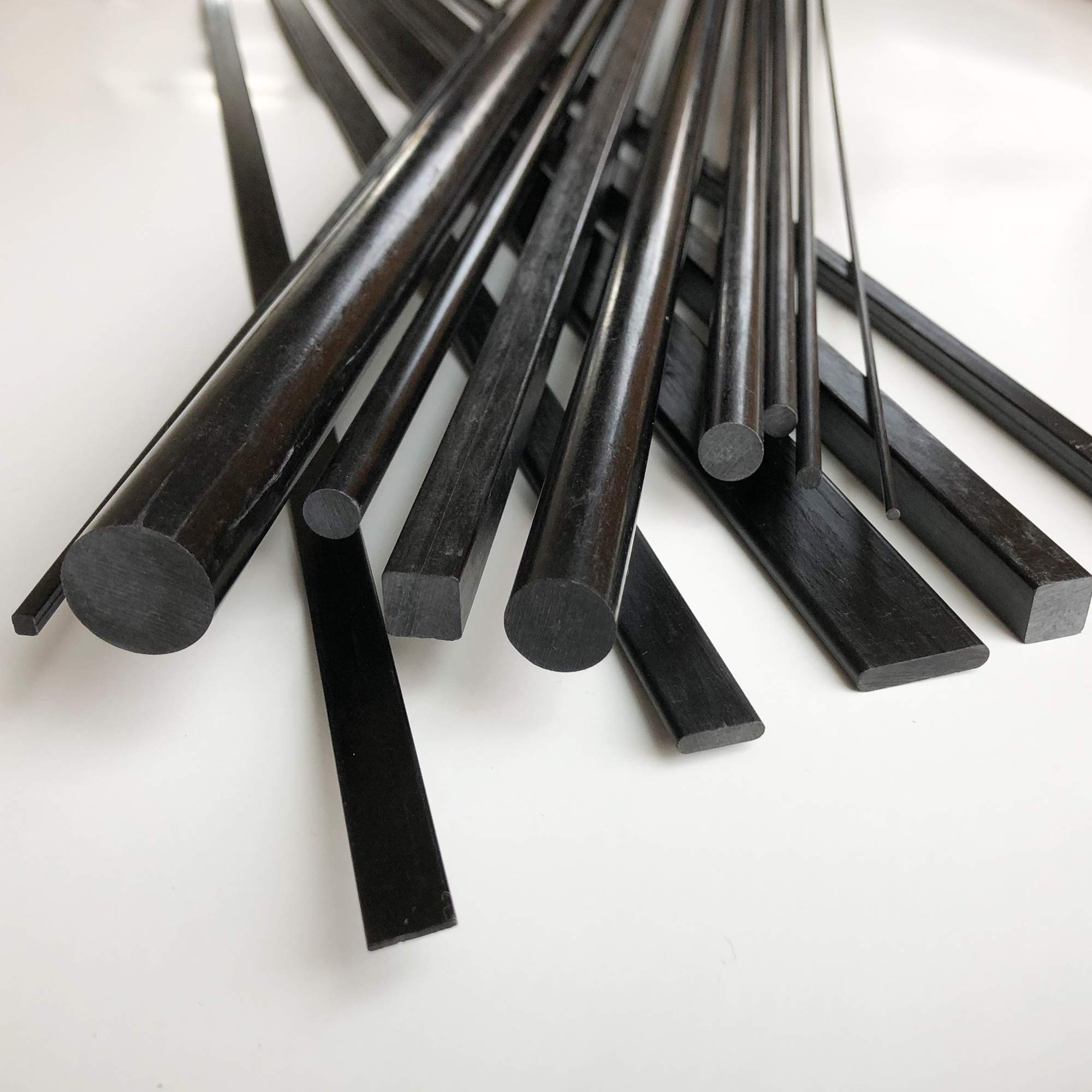 KARBXON β Square Carbon Fiber Rod - 5mm x 1000mm β Pultruded Square Solid Rod - Black Matte Finish - Pure Solid Carbon Fibre Square Tube shafts - for RC Planes-Drones, Boat DIY Craft Projects